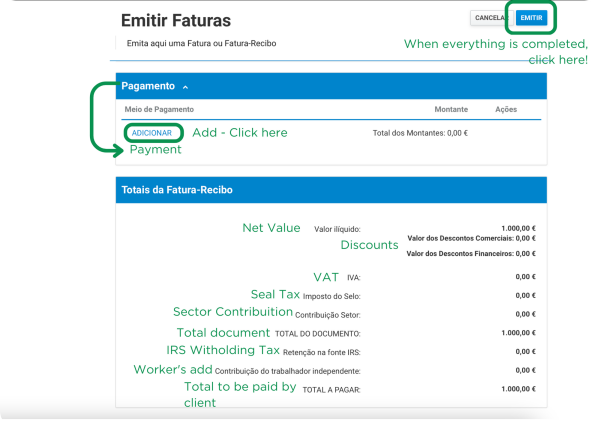 How to fill out Recibos Verdes Invoice